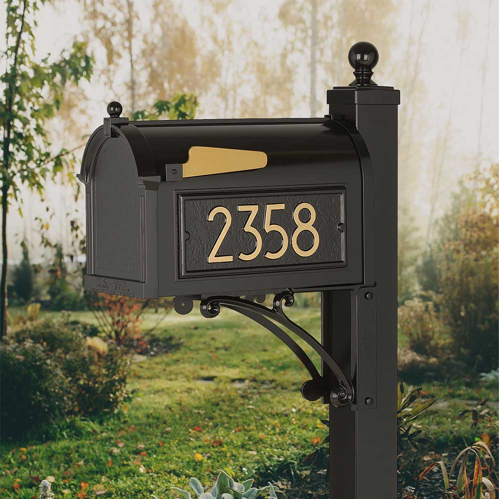 Capitol Mailbox Monogram & Side Plaques Package | Mailboxes