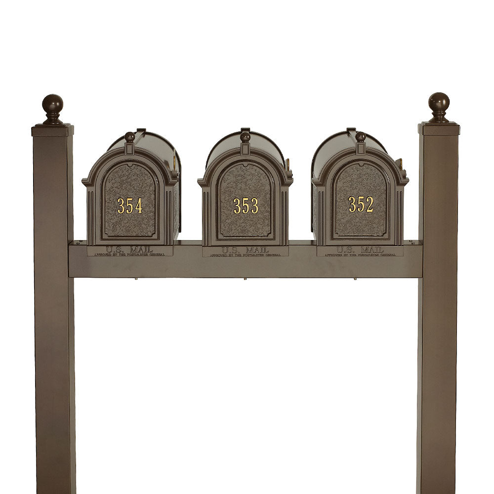 Multi-Unit Capitol Mailbox Triple Package | 3 Mailbox Unit