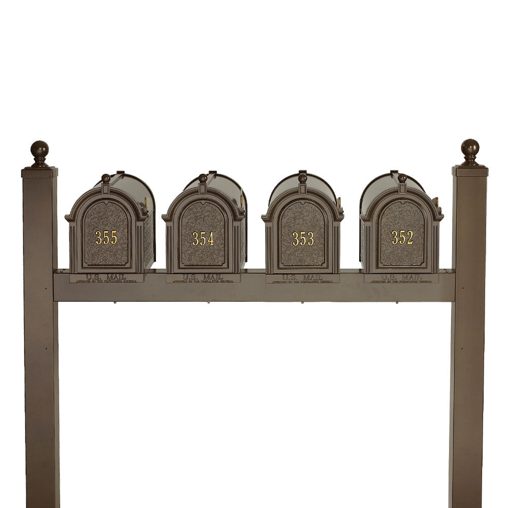 Multi-Unit Capitol Mailbox Quad Package | 4 Mailbox Unit