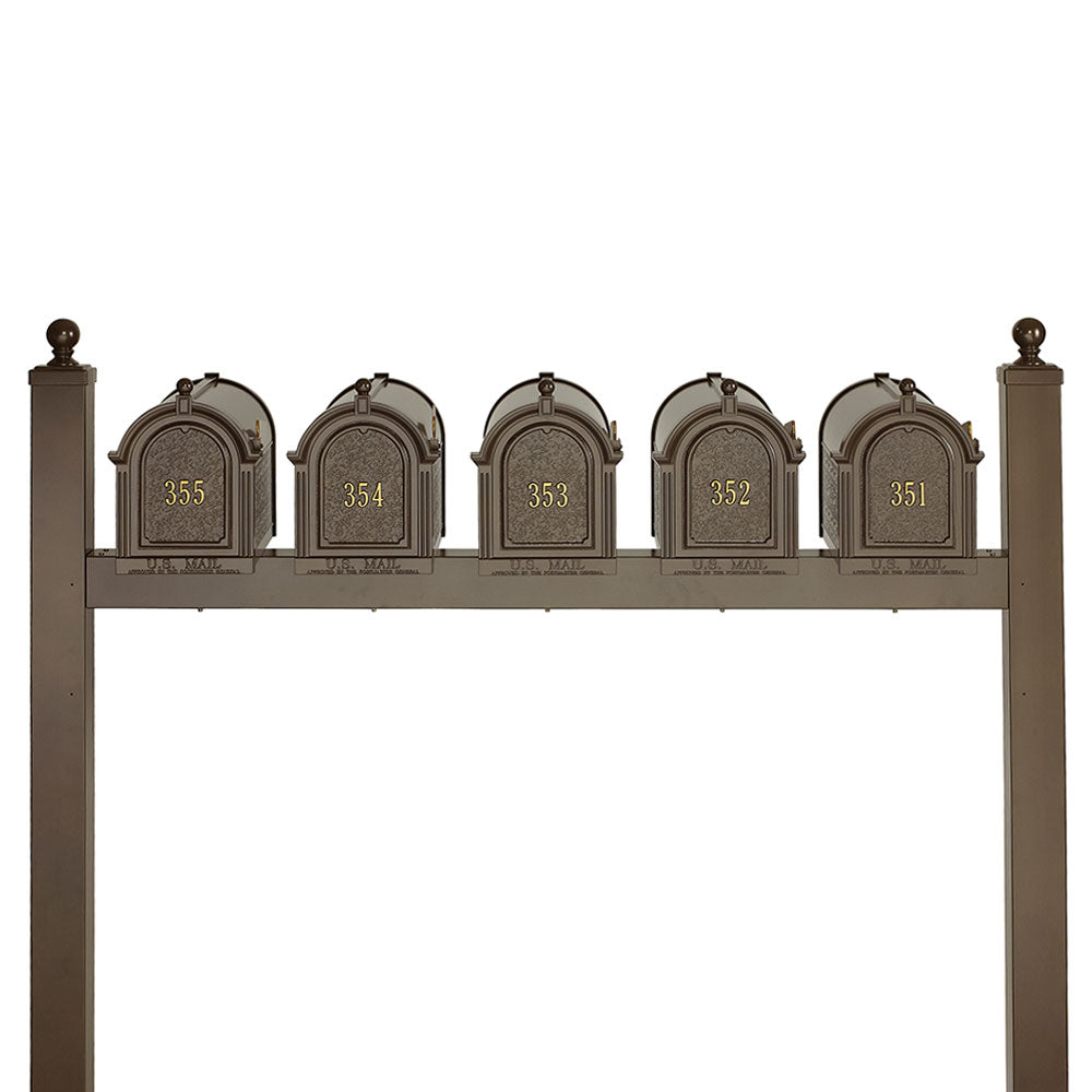 Multi-Unit Capitol Mailbox Quint Package | 5 Mailbox Unit