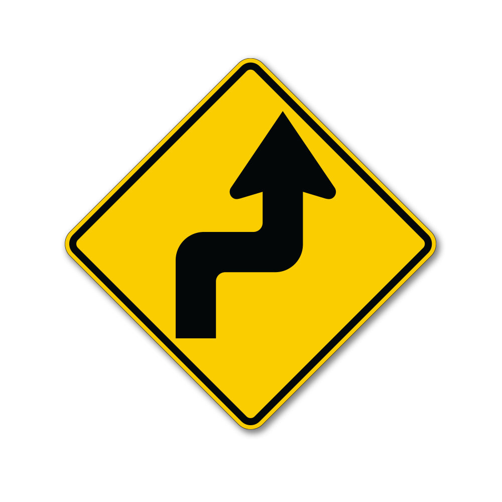 Reverse Turn Right Arrow Traffic Sign