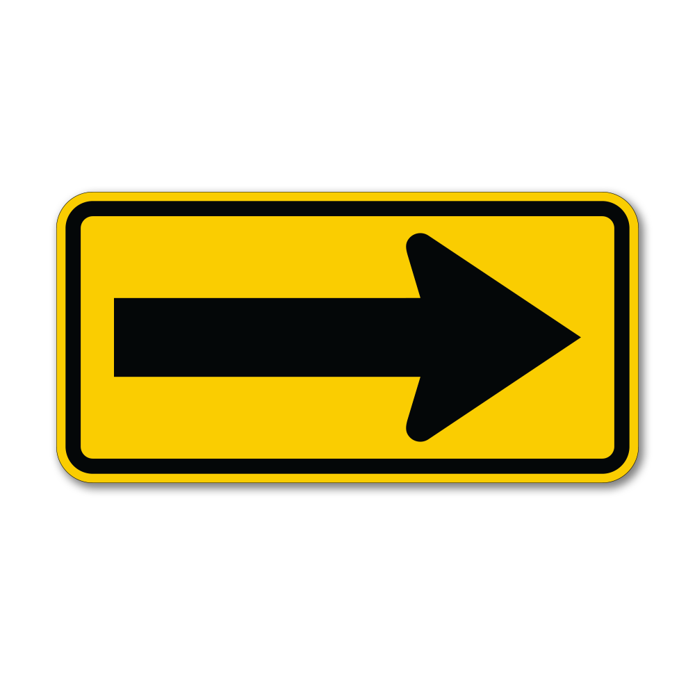 One Direction Right Large Arrow Traffic Sign