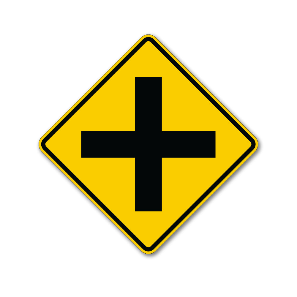 Cross Road Symbol Traffic Sign