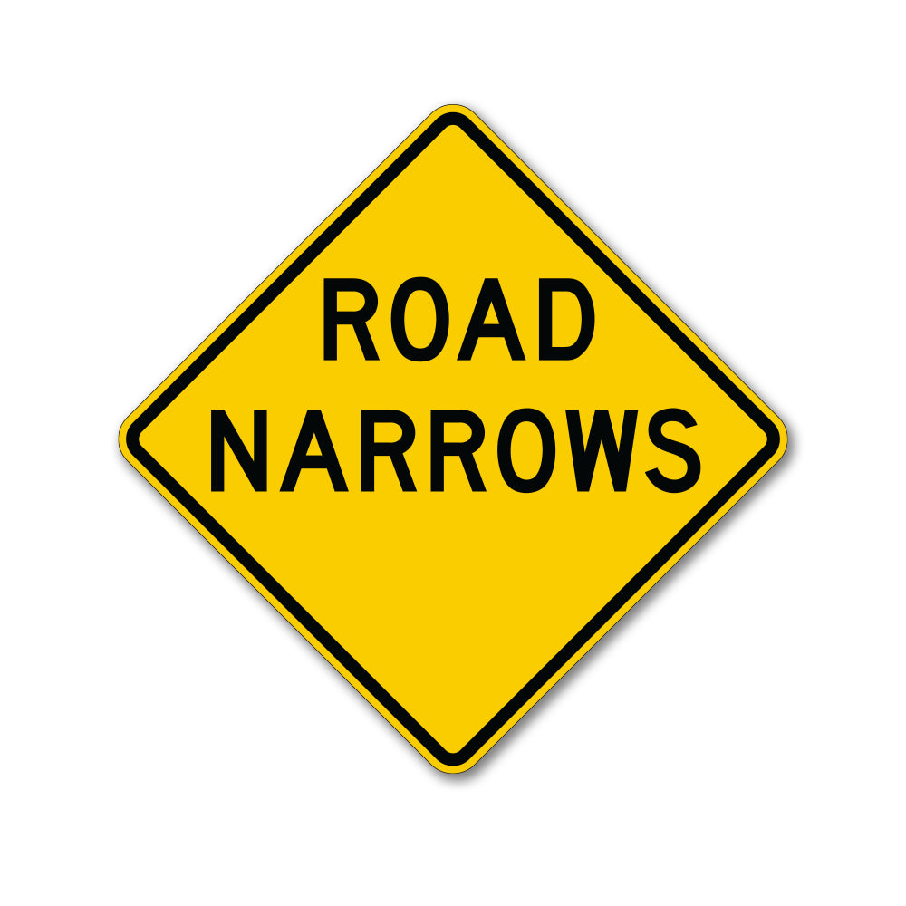 Road Narrows Sign | Custom Traffic Signs by Signature Streetscapes