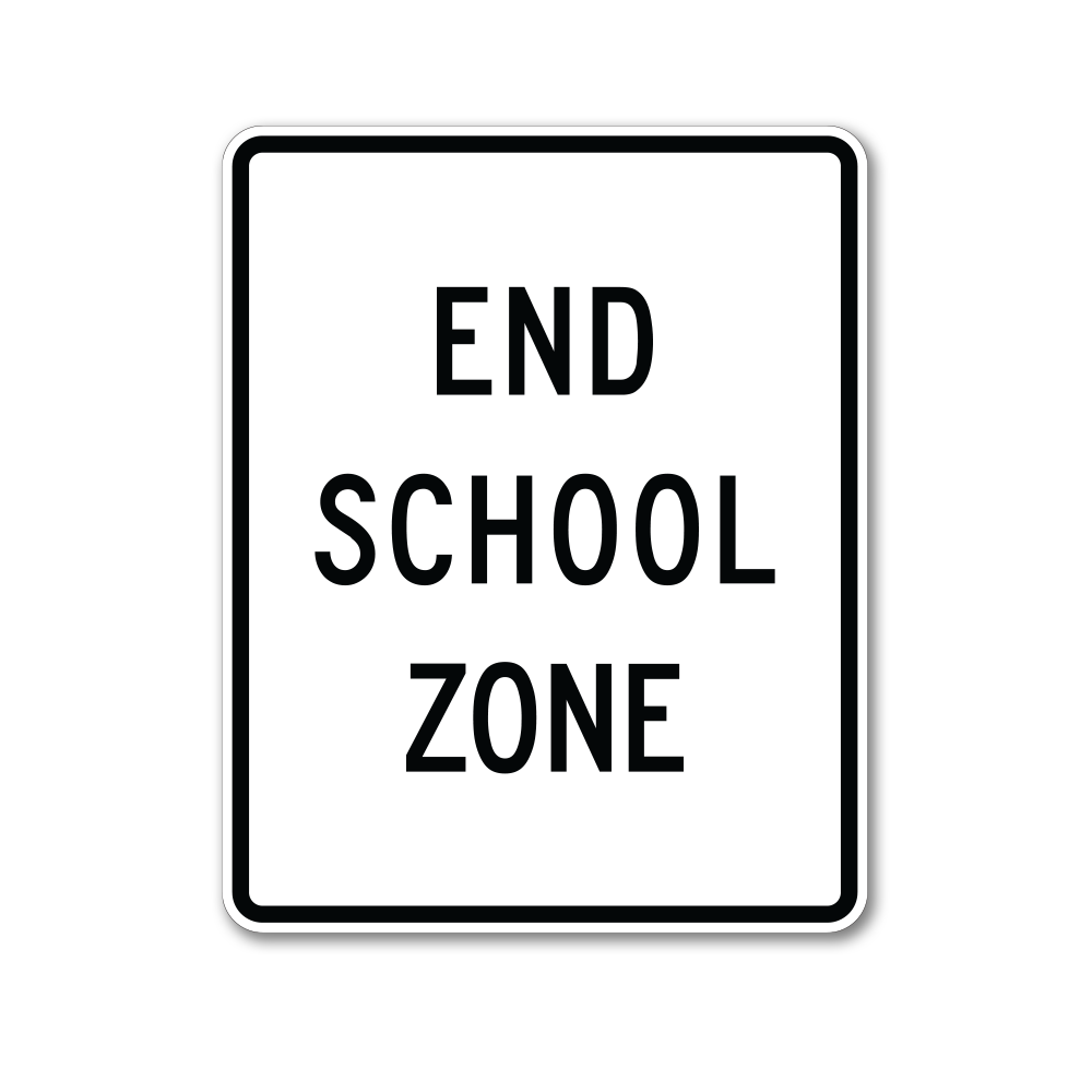 End School Zone Sign