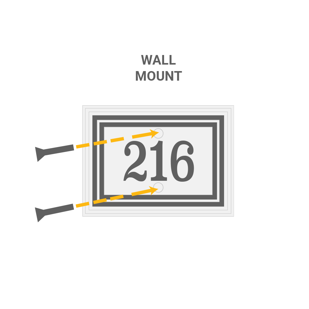 Rectangular Room Number Sign | Aluminum or Bronze