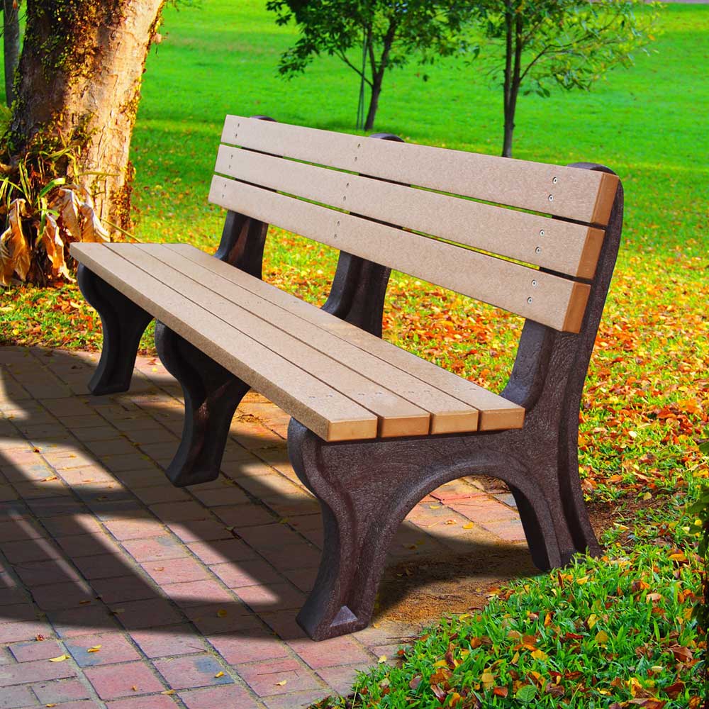 Deluxe Park Bench | Wide Seat, Back Support, Durable