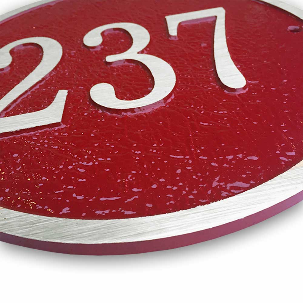10" Round Address Plaque | Round House Number Plaques