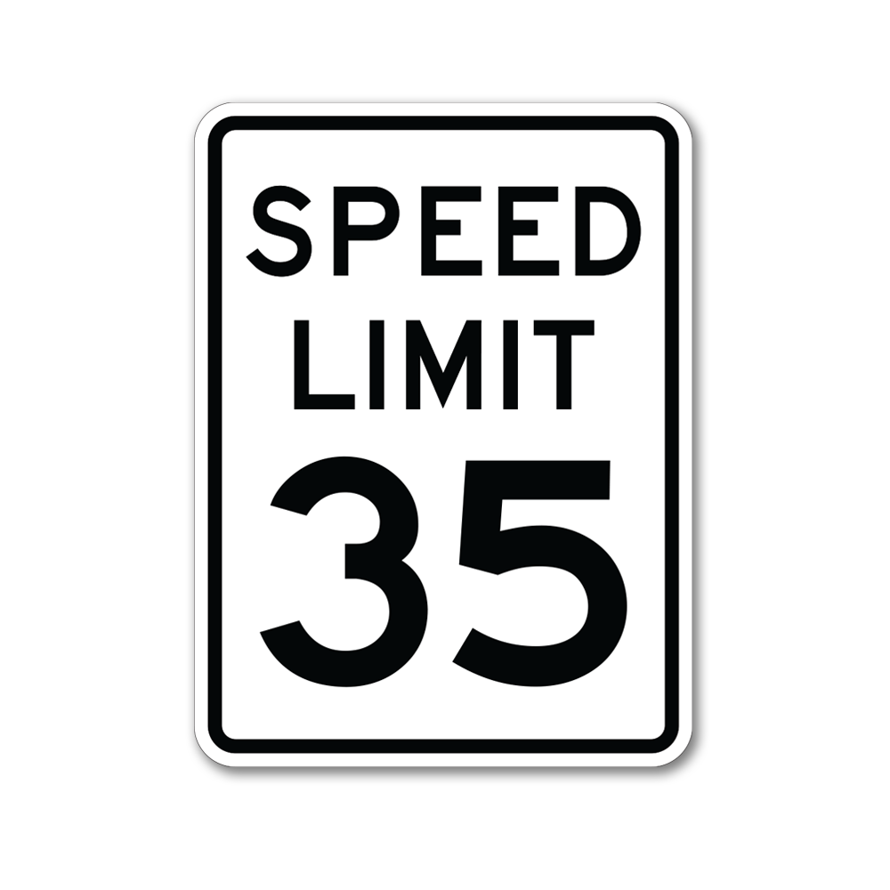 Speed Limit 35 MPH Sign Speed Limit 35 MPH Sign