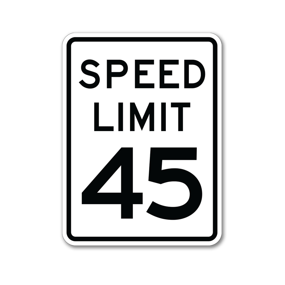 Speed Limit 45 MPH Sign