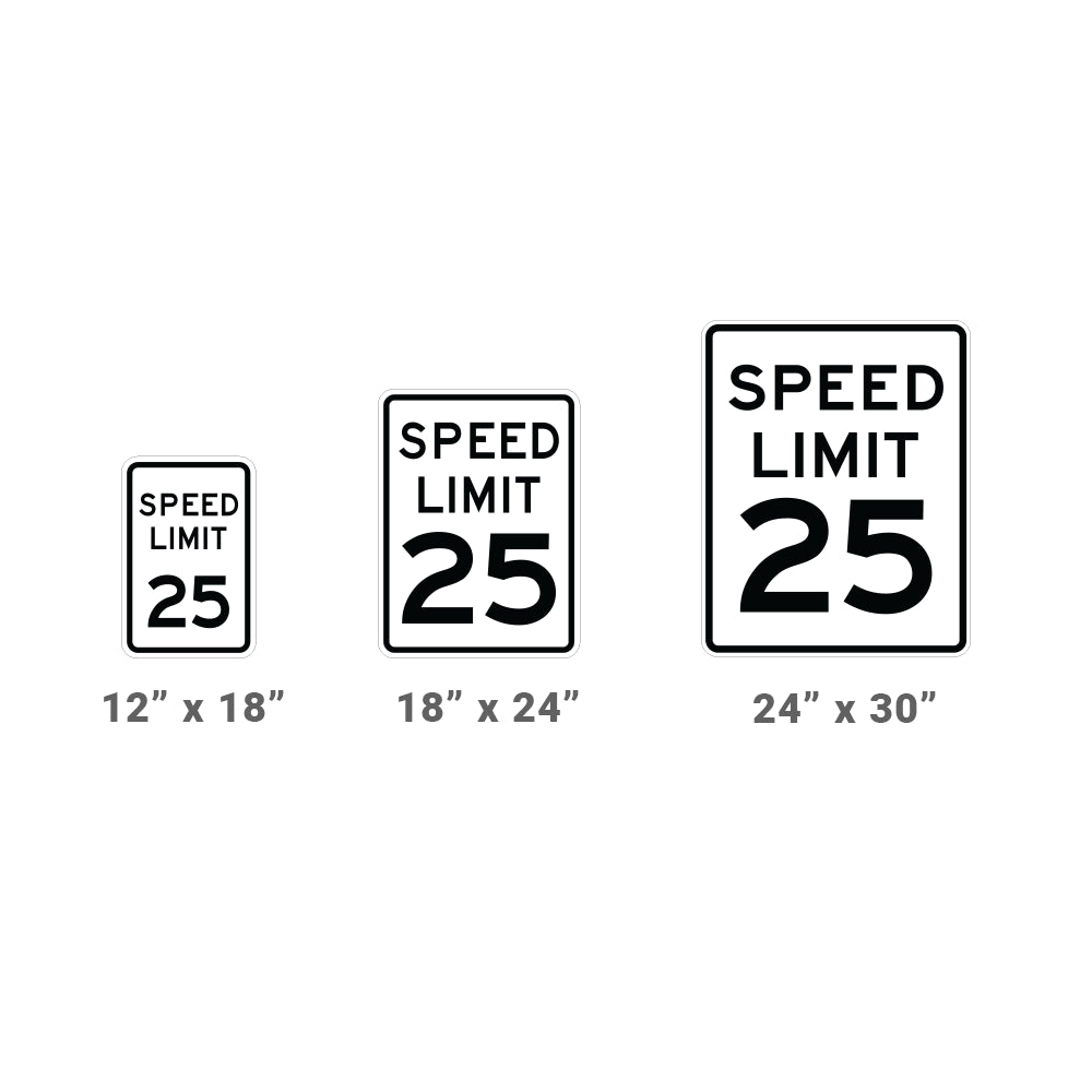 Speed Limit 25 MPH Sign | Speed Limit Signs - Traffic Signs