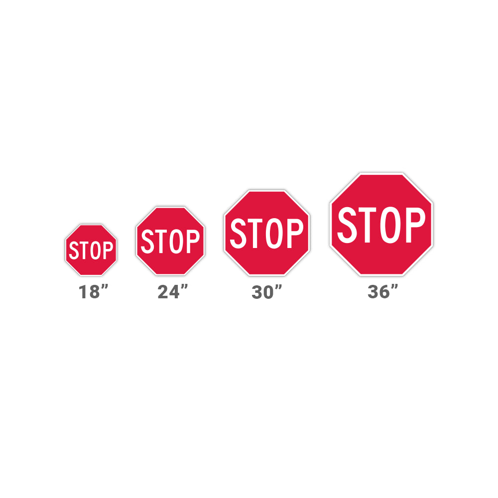 Stop Sign | Standard Red, White Stop Signs | Frame Options